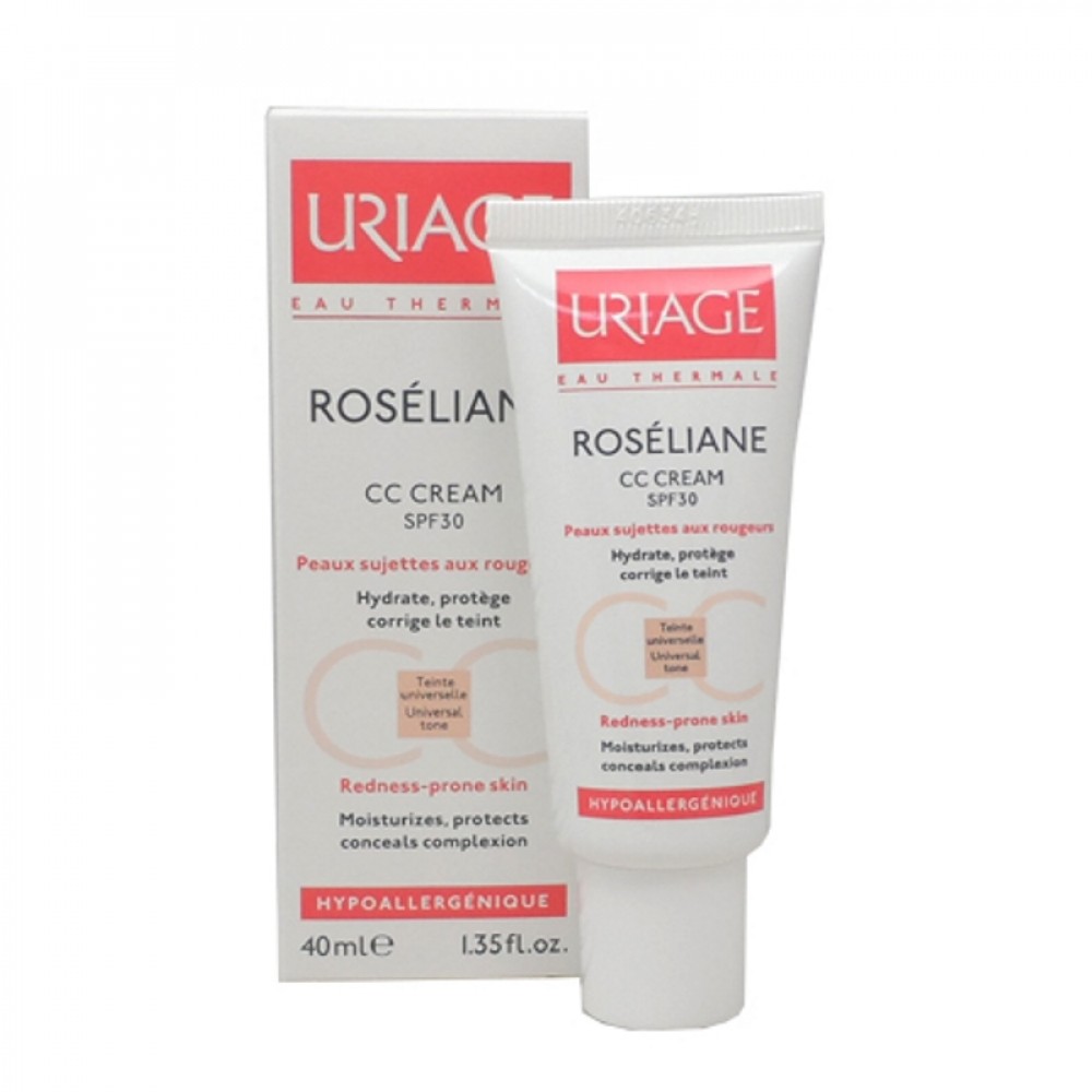 URIAGE ROSÉLIANE CC KRÉM SPF30 ROSACEA ELLEN - 40 ML - Kígyó Webpatika