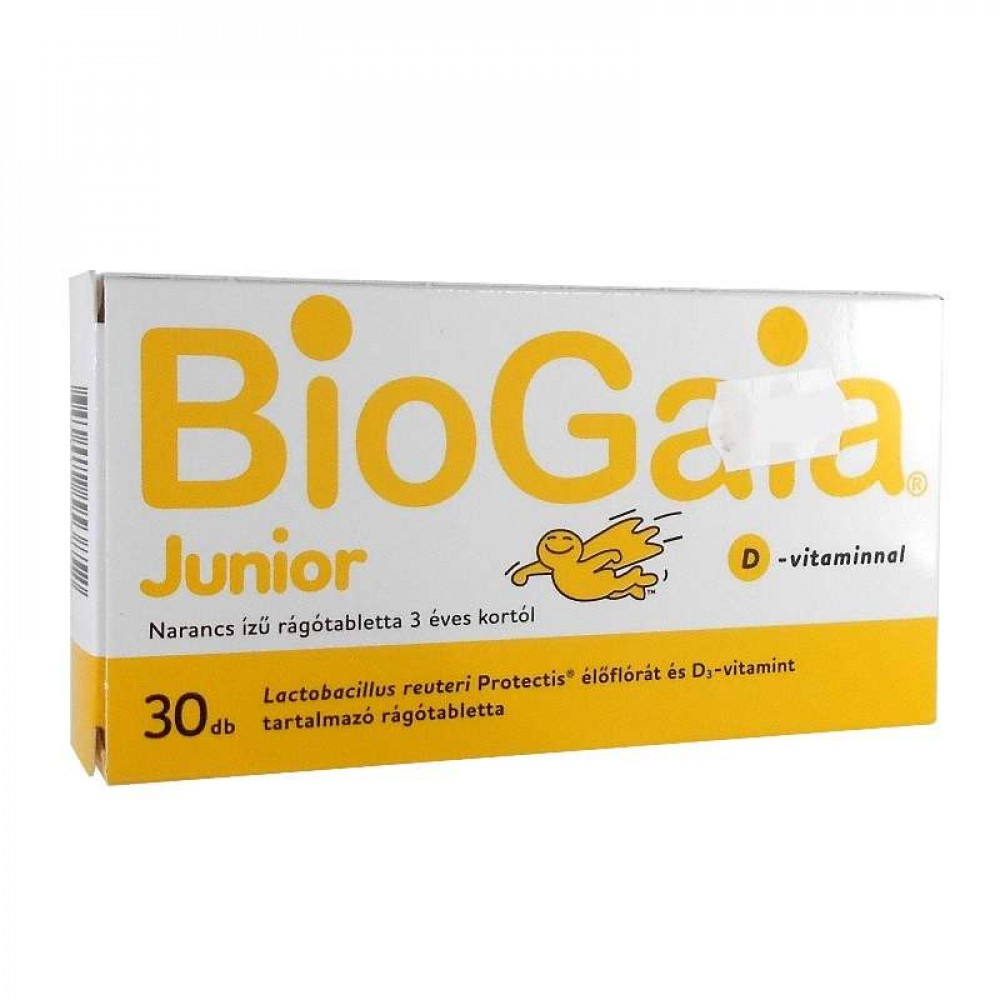BIOGAIA JUNIOR D3-VITAMINNAL NARANCSÍZŰ RÁGÓTABLETTA 3 ÉVES KORTÓL ...