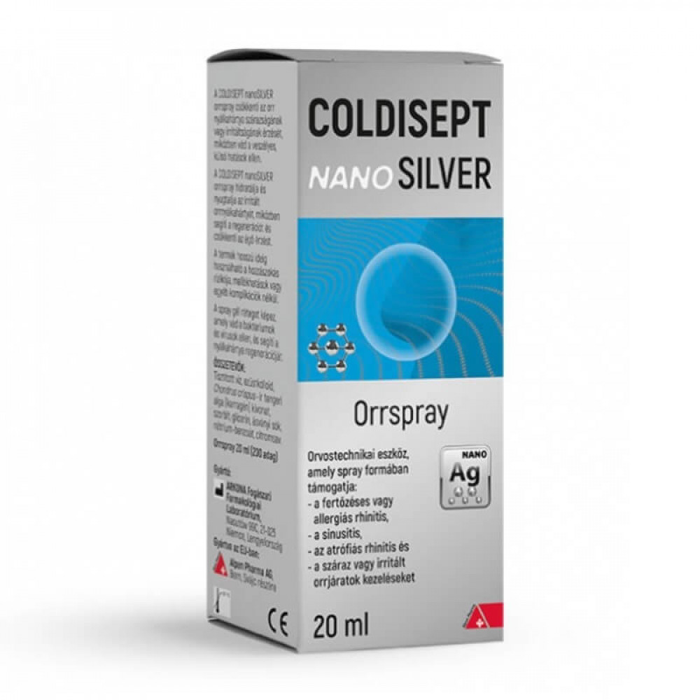 COLDISEPT NANOSILVER ORRSPRAY - 20 ML - Kígyó Webpatika
