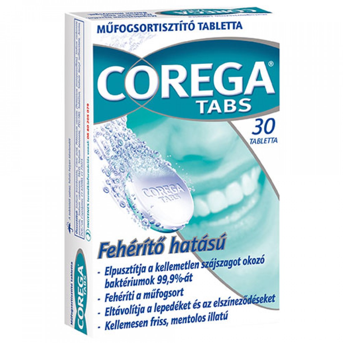 COREGA TABS MŰFOGSORTISZTÍTÓ TABLETTA - 30X - Kígyó Webpatika