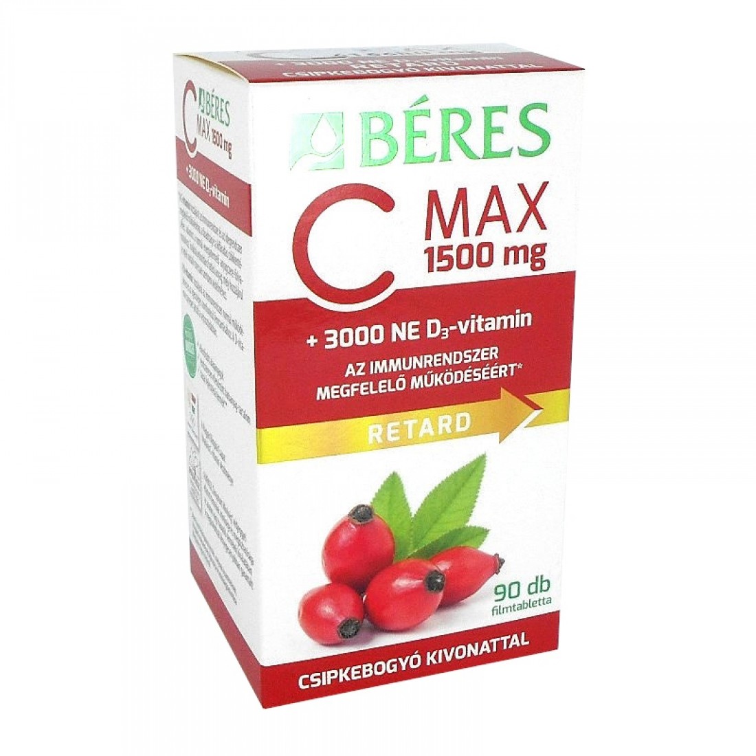 BÉRES C MAX 1500 MG RETARD FILMTABLETTA CSIPKEBOGYÓ KIVONATTAL+ 3000 NE ...