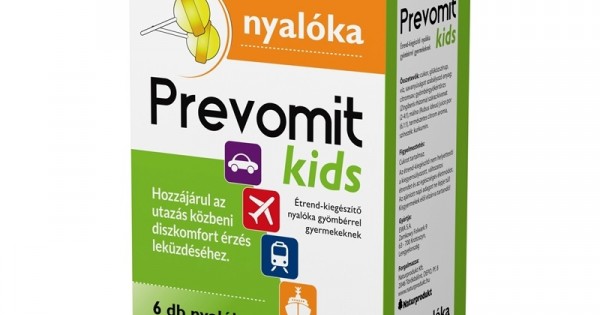 PREVOMIT KIDS ÉTREND-KIEGÉSZÍTŐ NYALÓKA GYÖMBÉRREL GYERMEKEKNEK - 6X ...