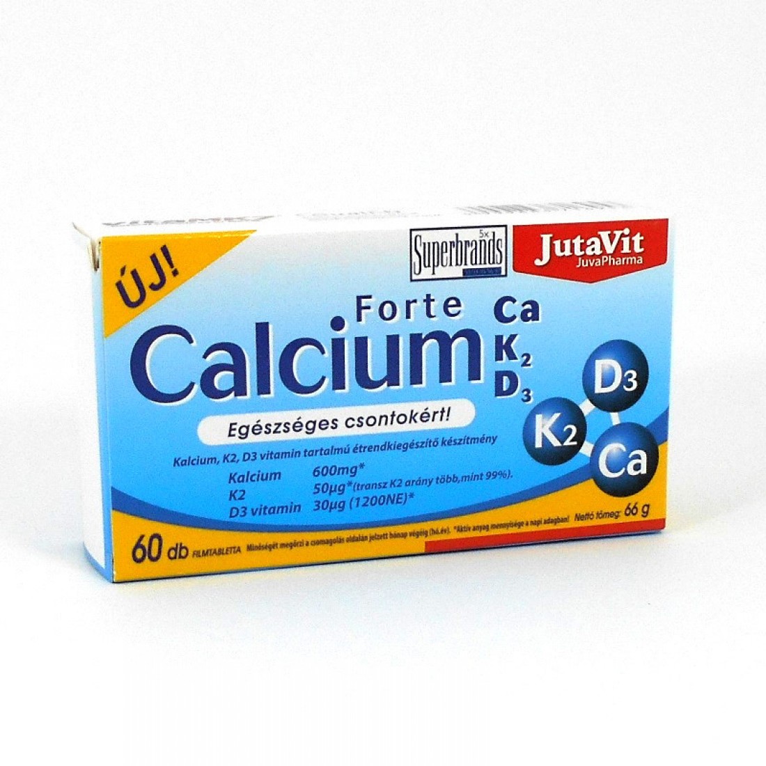 JUTAVIT CALCIUM FORTE CA K2 D3 TABL - 60X - Kígyó Webpatika