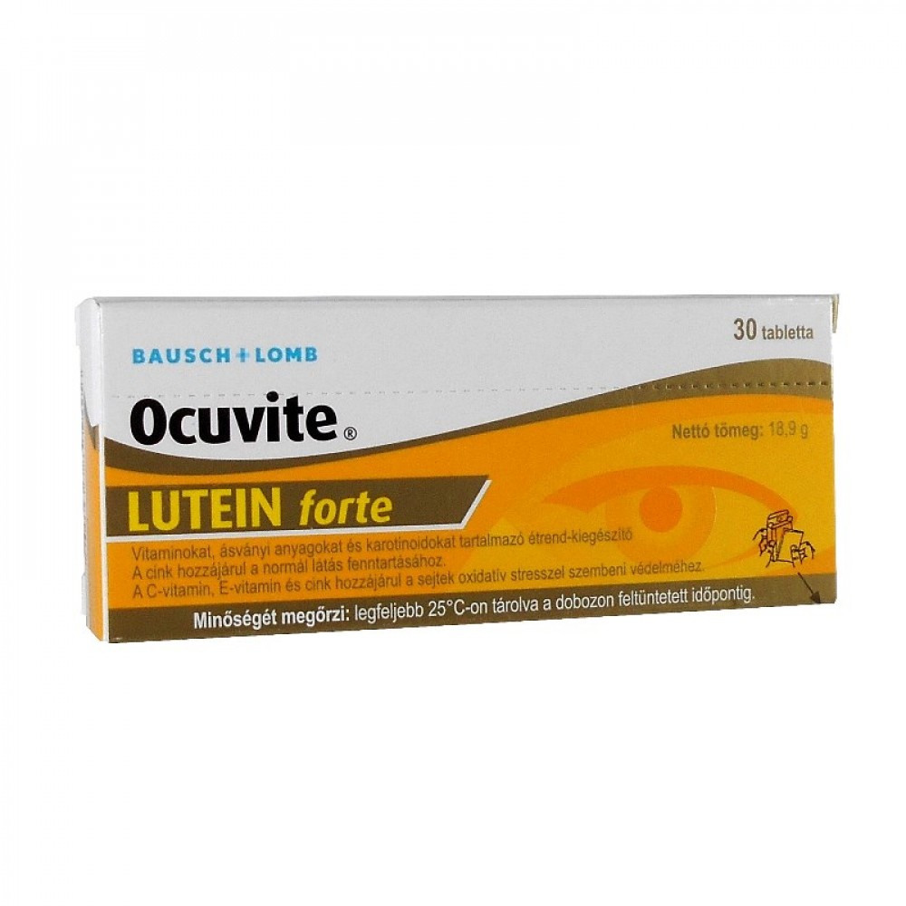 OCUVITE LUTEIN FORTE TABLETTA - 30 X - Kígyó Webpatika